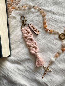 Catholic Macrame Keychain - BUILD YOUR OWN – Saint Clare and Francis