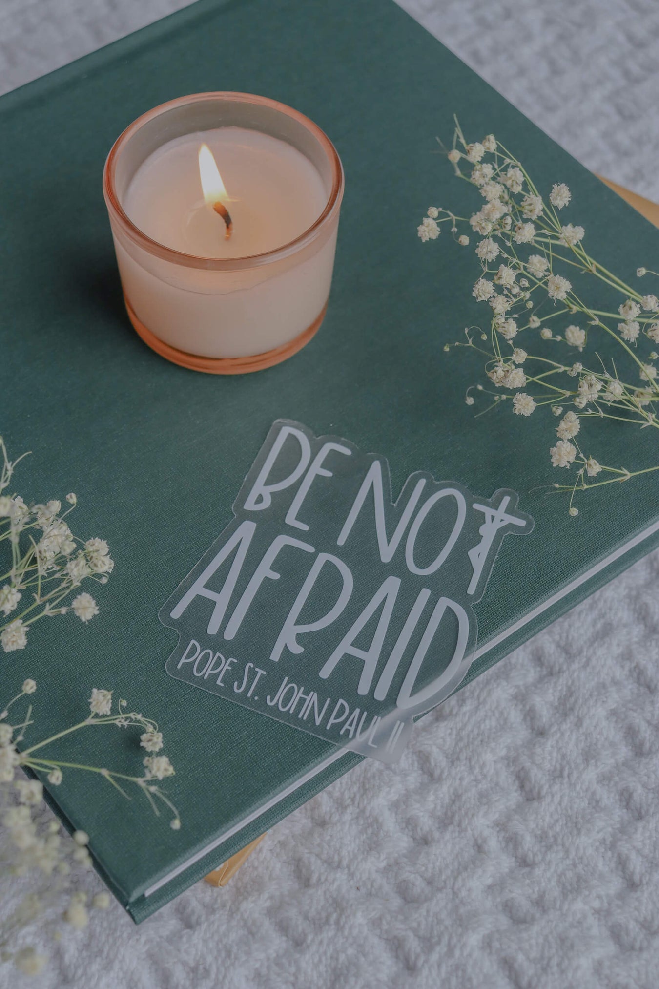 CLEAR Be Not Afraid - JPII Sticker – Saint Clare and Francis
