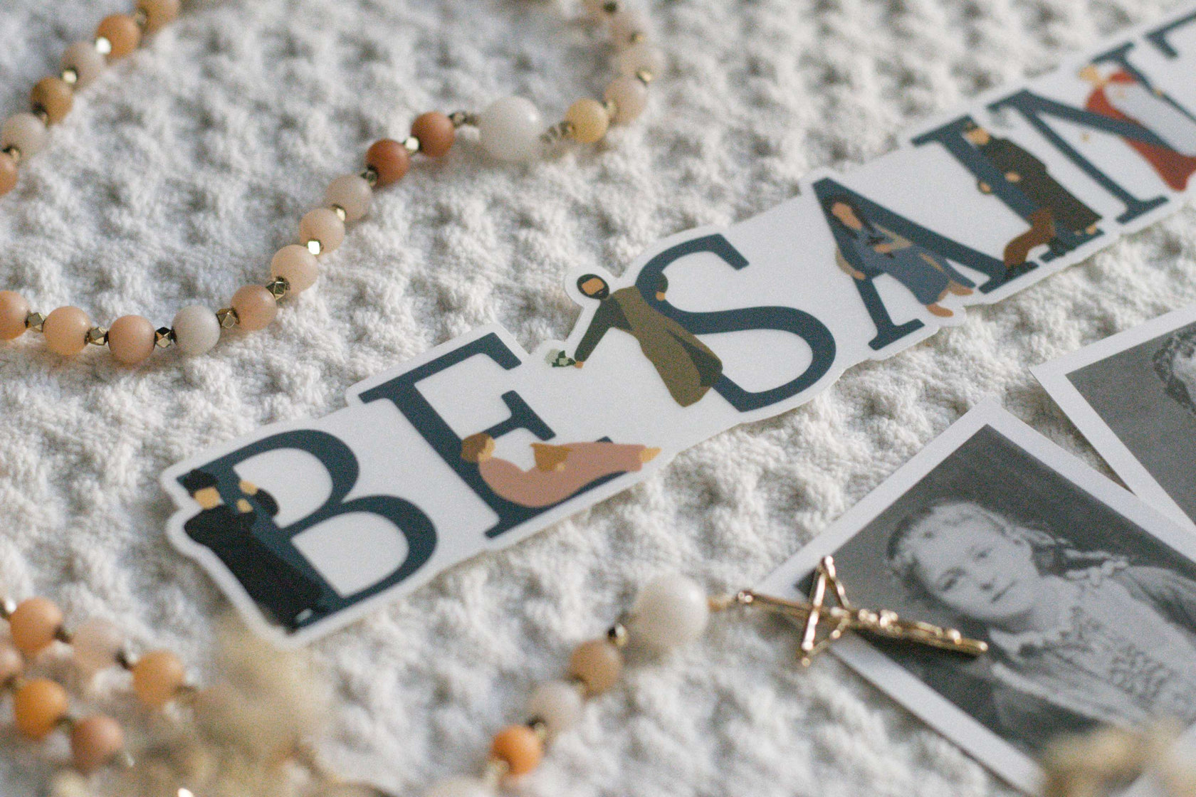 LARGE Be Saints - Catholic Vinyl Sticker – Saint Clare and Francis