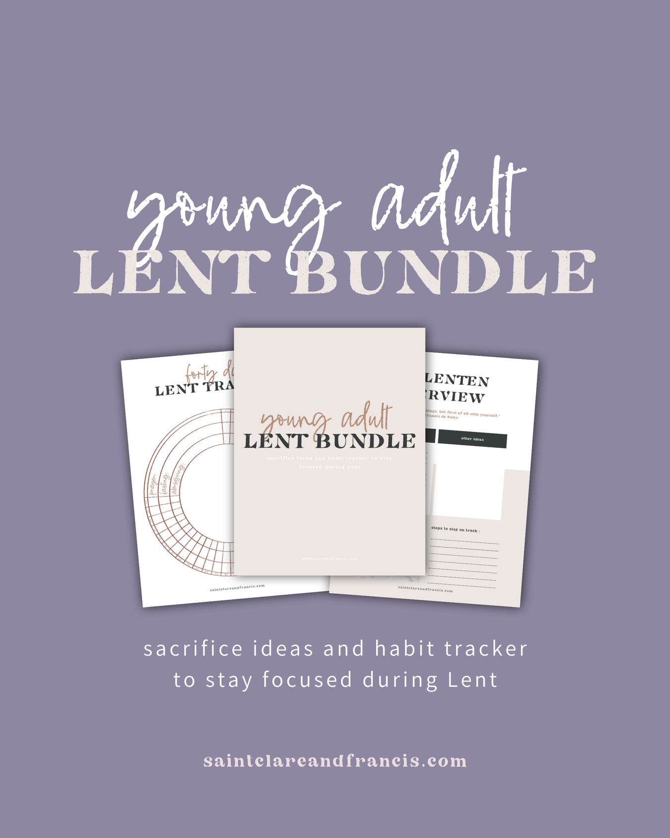 Catholic Young Adult Lent Bundle for Teens – Saint Clare and Francis