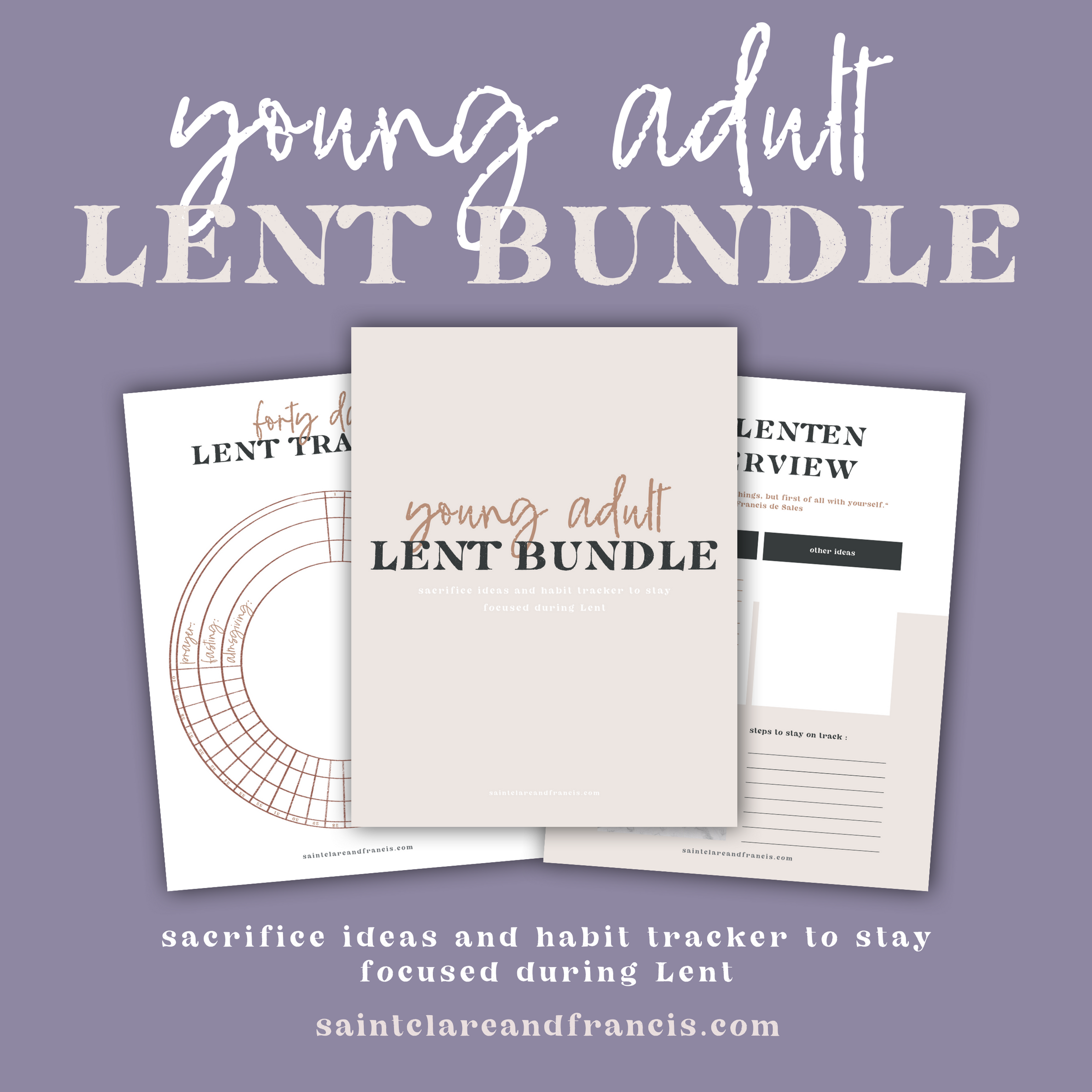 Catholic Young Adult Lent Bundle for Teens – Saint Clare and Francis