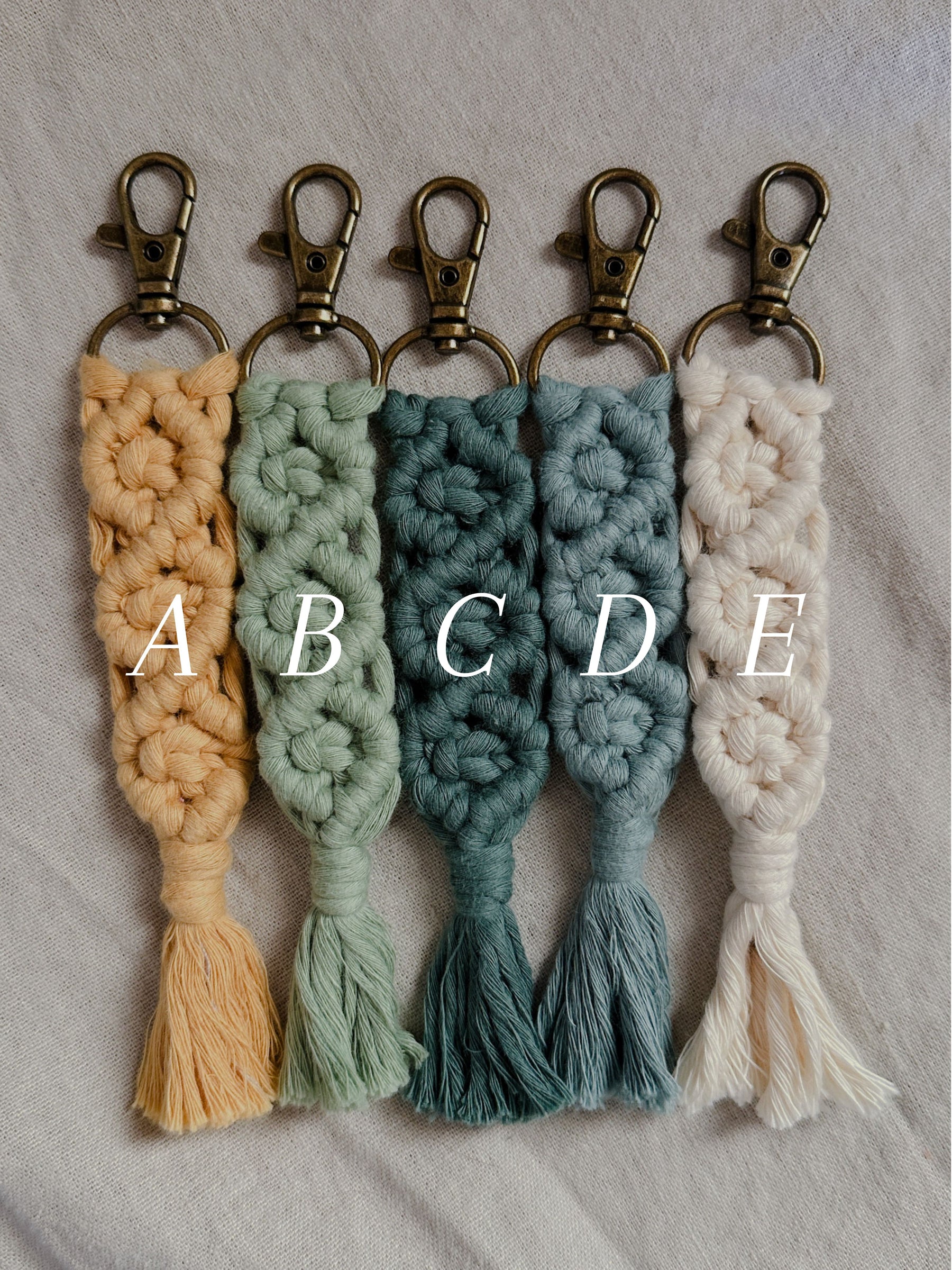 Catholic Macrame Keychain - BUILD YOUR OWN – Saint Clare and Francis