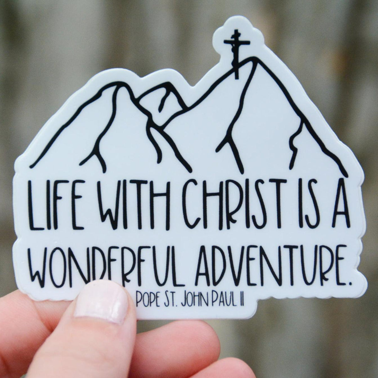 Life With Christ Sticker - MANUSCRIPT – Saint Clare and Francis